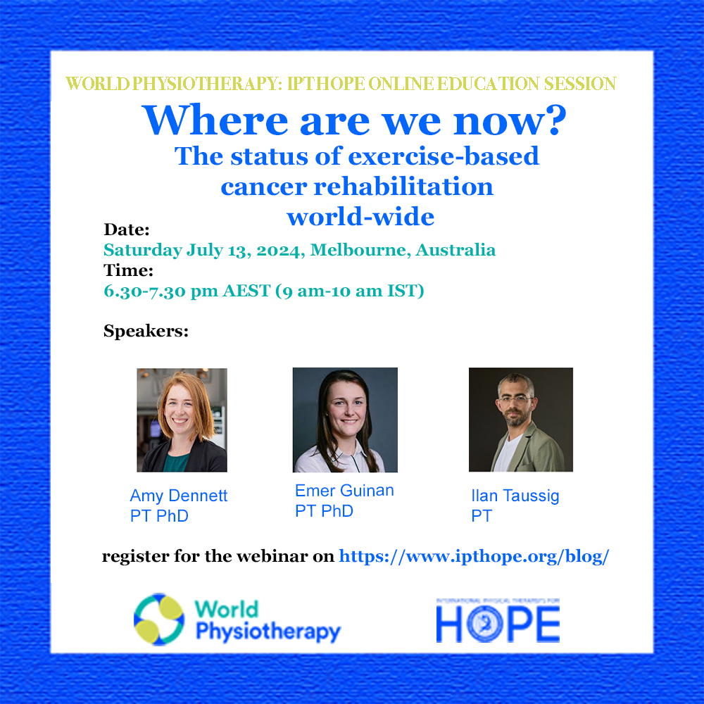 IPT-HOPE Webinar: Where are we now? The status of exercise-based cancer ...